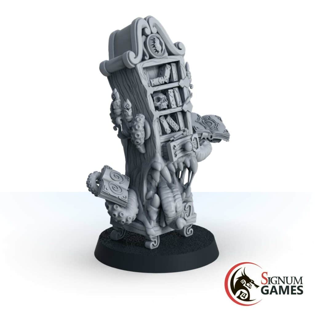 Triggered Mimic Bookcase - Signum Games Resin Fantasy Miniature