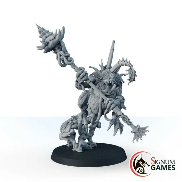 Deepspawn with Staff - Resin Fantasy Miniature