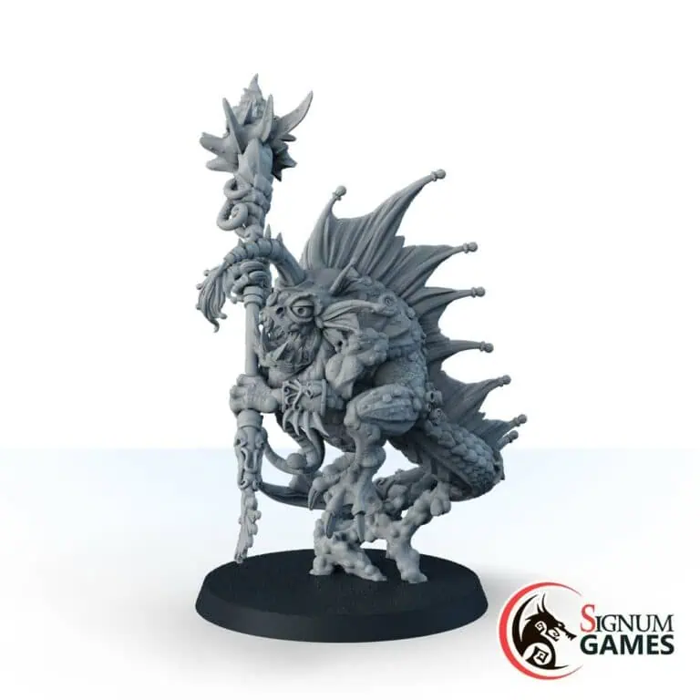 Deepspawn with Staff - Resin Fantasy Miniature
