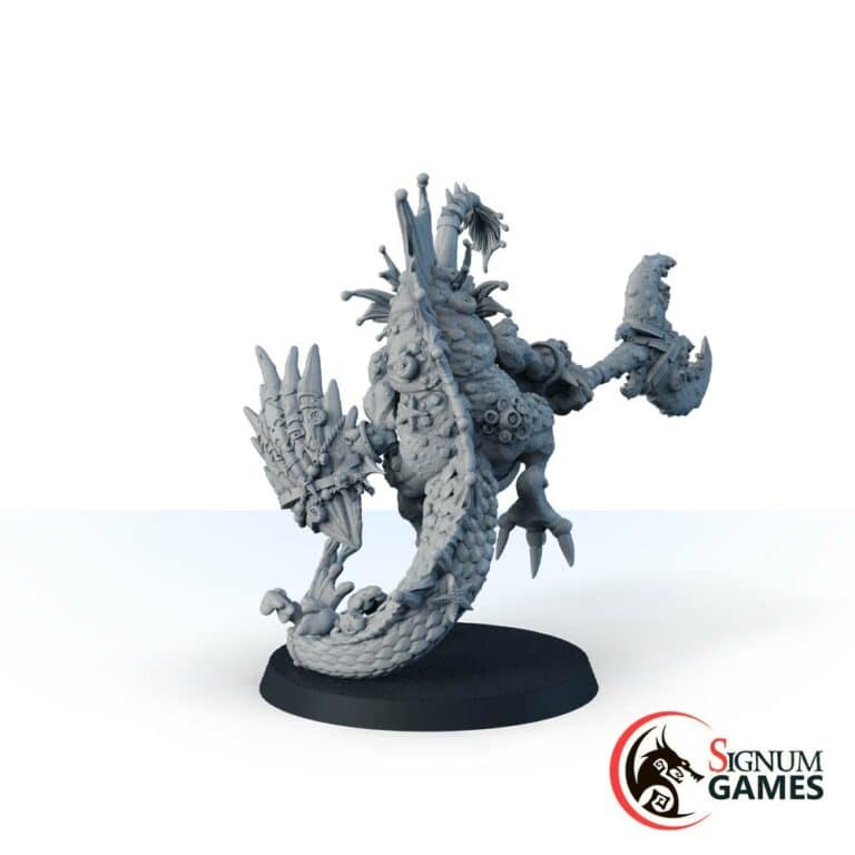 Deepspawn with Shield - Resin Fantasy Miniature